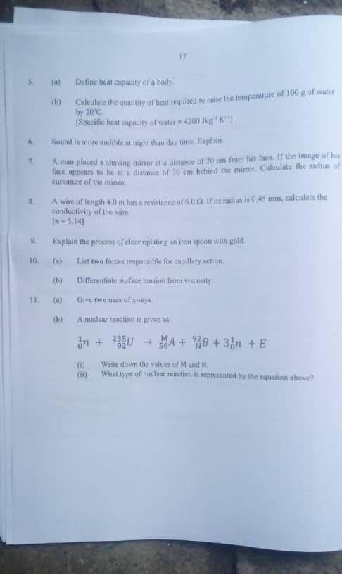 NECO 2024 Physics Questions And Answers - FASTANSWER TEAM